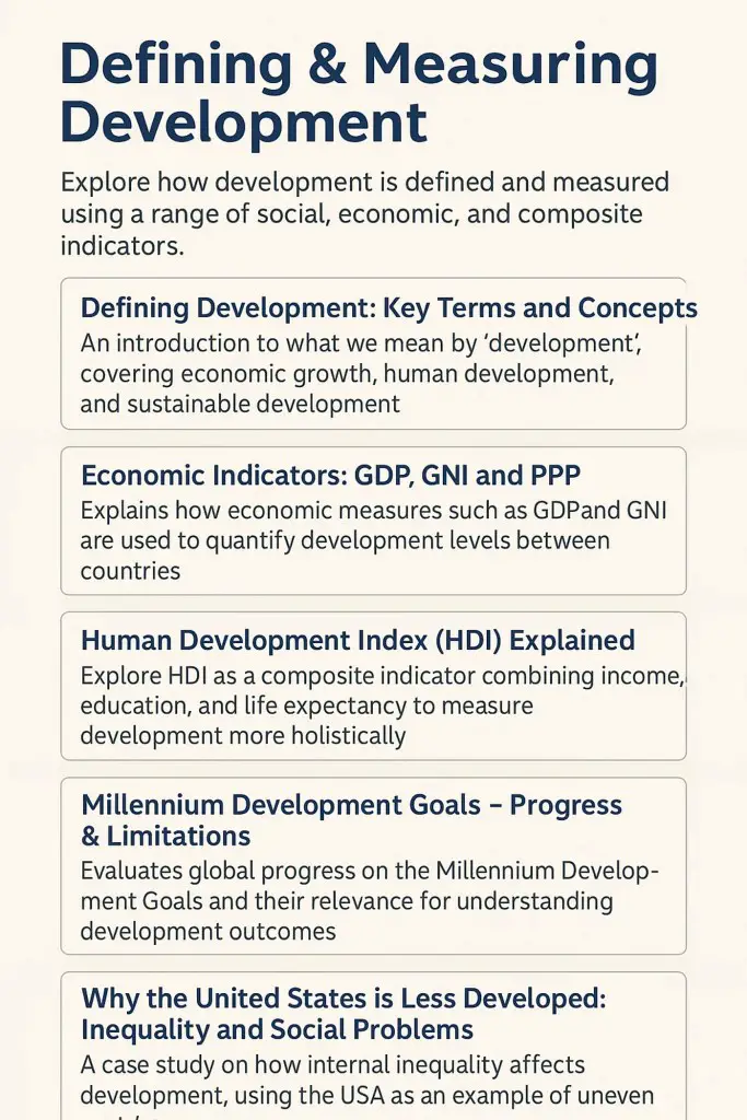 Defining & Measuring Development – Indicators and Key Concepts | Global Development ...